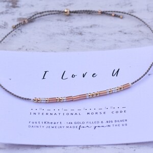 Mixed Metals Morse Code Bracelet Beautiful in Morse Code | Etsy