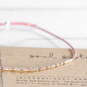 Bestie Morse Code Bracelet Bestie Gift Bracelet Sterling Silver ...