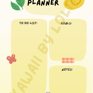 Kawaii Yellow Duck Themed | Monthly, Daily, Weekly Calendar | Printable ...