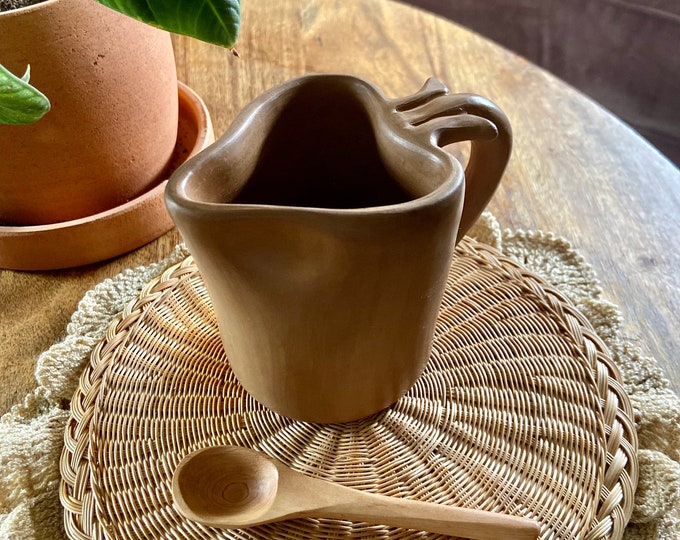 Taza Corazón De Barro, Heart Cup, Clay Heart Cup, Clay Cup, Taza ...