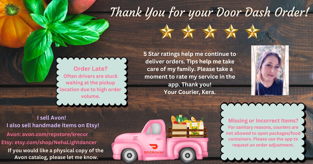 Personalized Thank You Image Grocery and Food Delivery Services Door ...