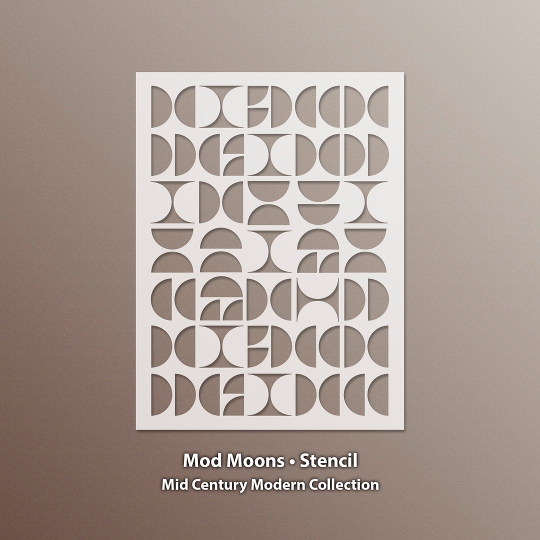 Mod Moons Stencil, Mid Century Modern Design Collection - Etsy