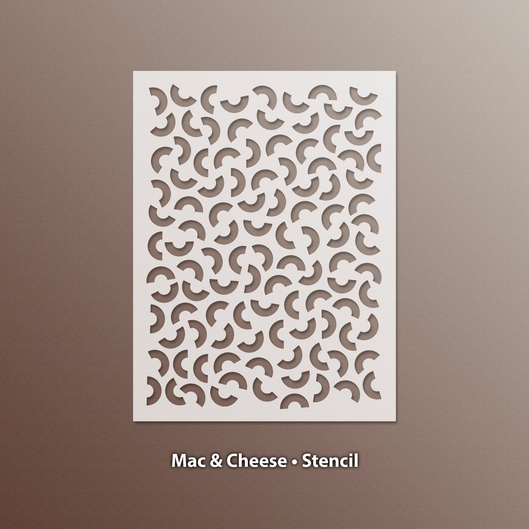 Mac & Cheese Stencil - Etsy