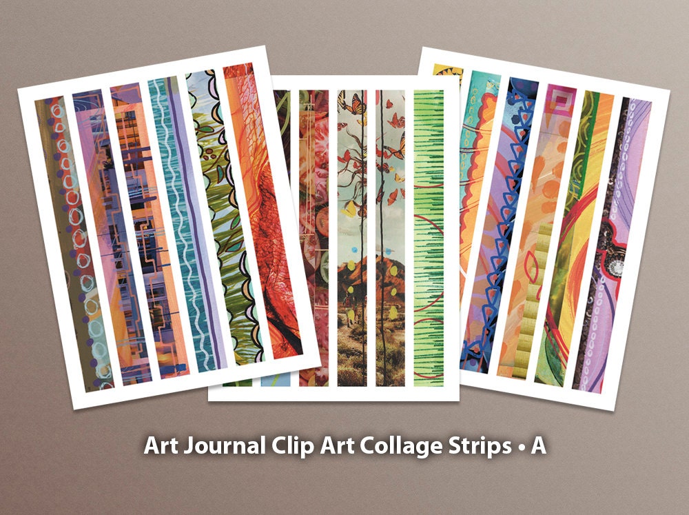 Collage Strip Borders Digital Download | Etsy