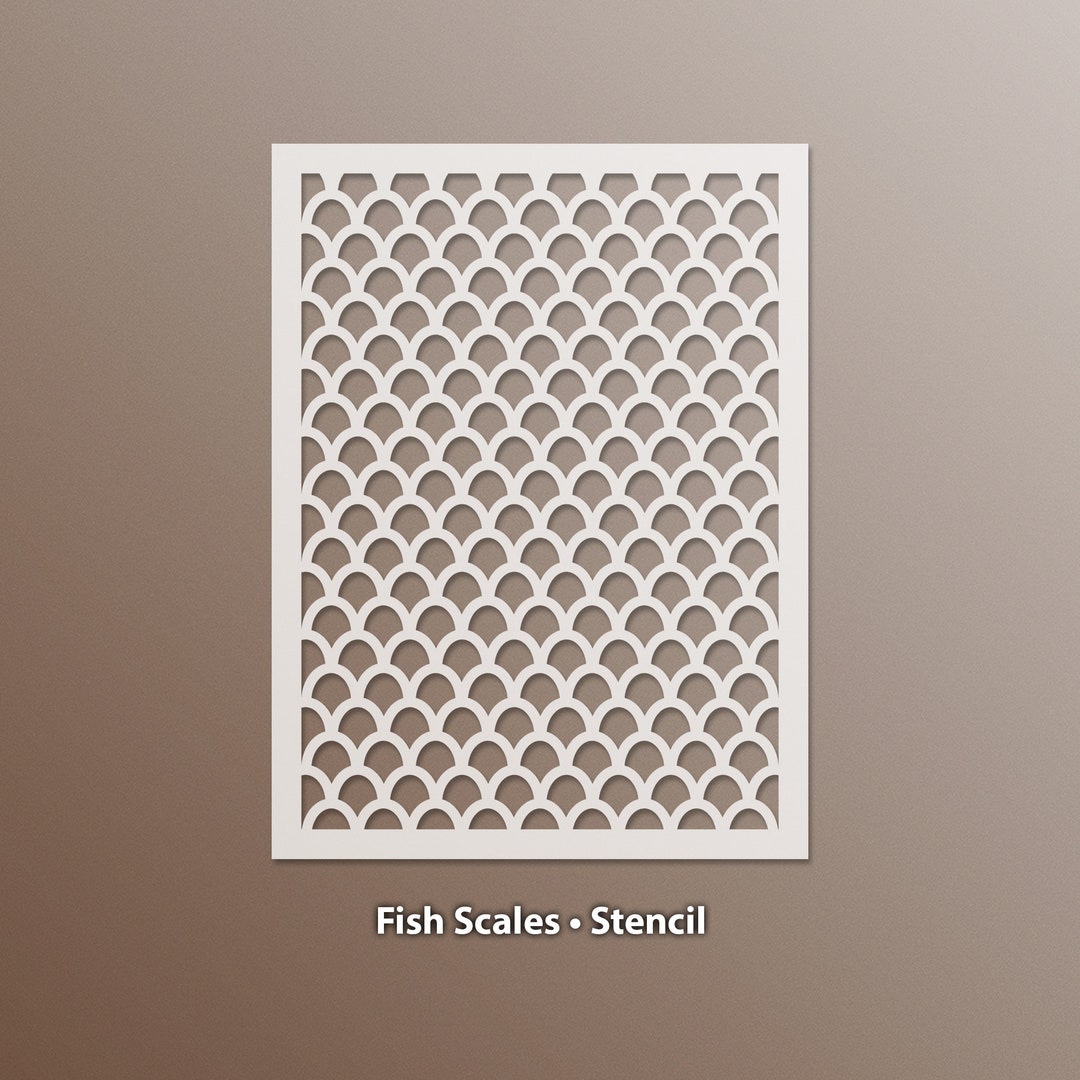 Fish Scales Stencil - Etsy
