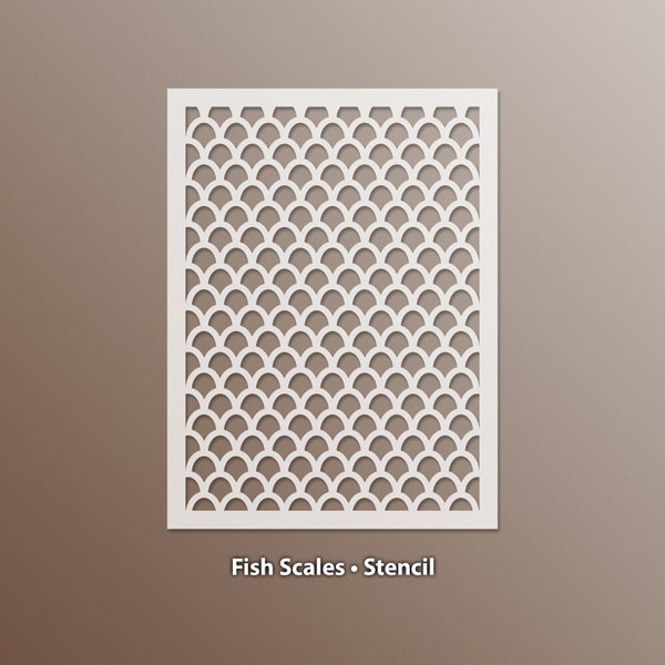 Fish Scale Stencil - Etsy