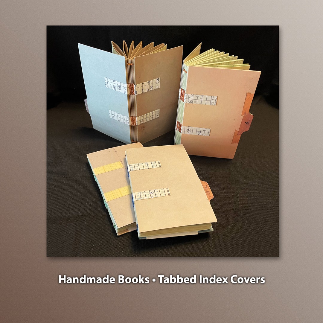 Handmade Book/journal, Tabbed Index Cover Design - Etsy