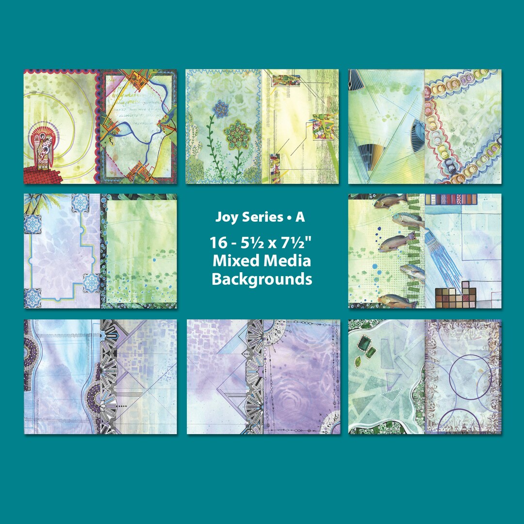 Journal Kit Mixed Media Backgrounds - Etsy