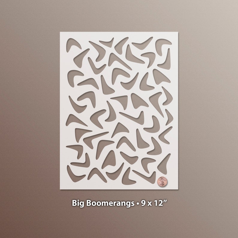 Boomerang Stencil Mid Century Modern Design Collection - Etsy