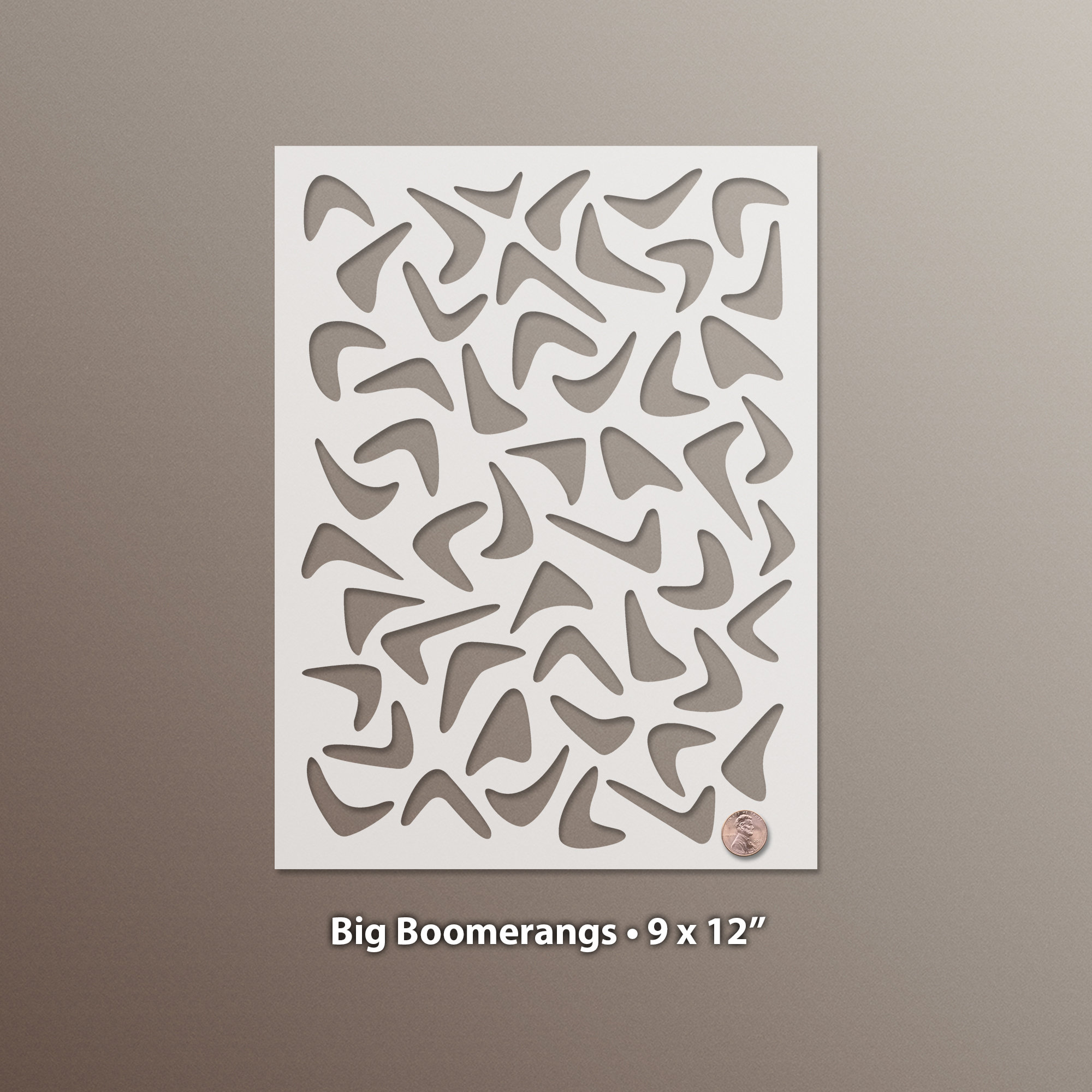 Boomerang Stencil Mid Century Modern Design Collection | Etsy