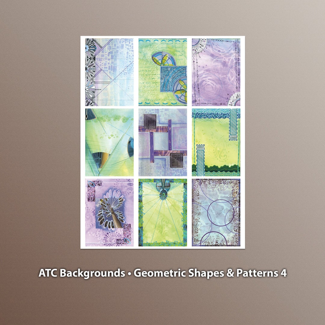 ATC Backgrounds, Digital Download, Geometrics No. 4 - Etsy