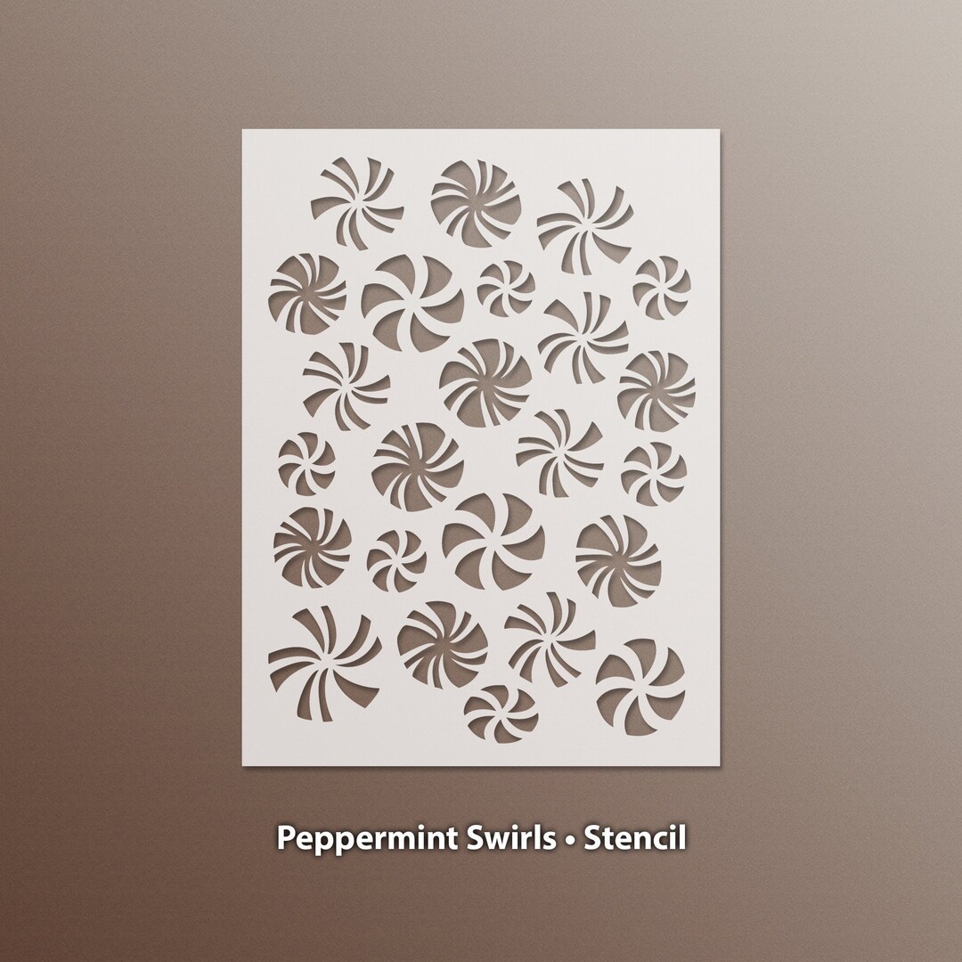Peppermint Swirls Stencil - Etsy