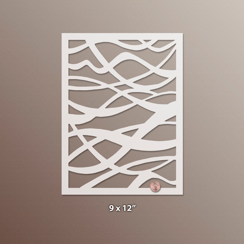 Squiggle Lines Stencil - Etsy