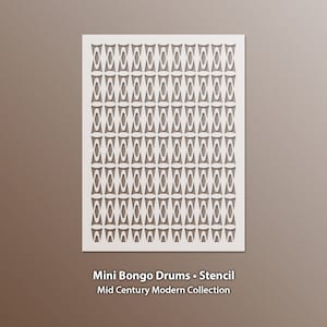 Mini Bongo Drums Stencil, Mid Century Modern Design Collection - Etsy