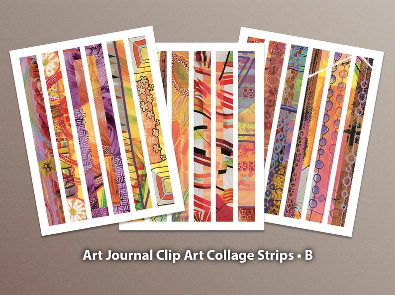 Collage Strip Borders Digital Download | Etsy