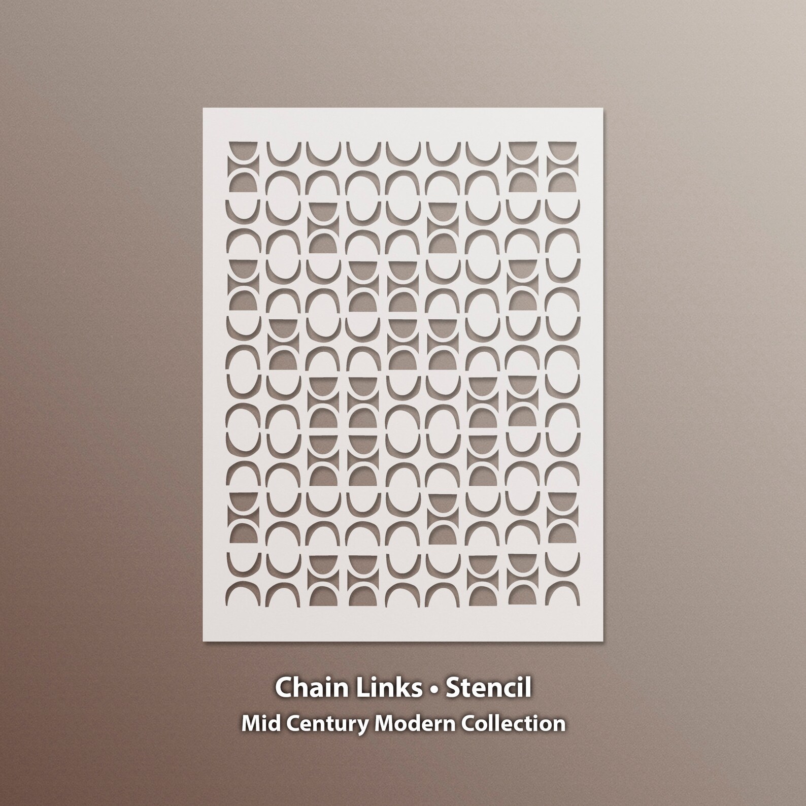 Chain Links Stencil Mid Century Modern Design Collection | Etsy