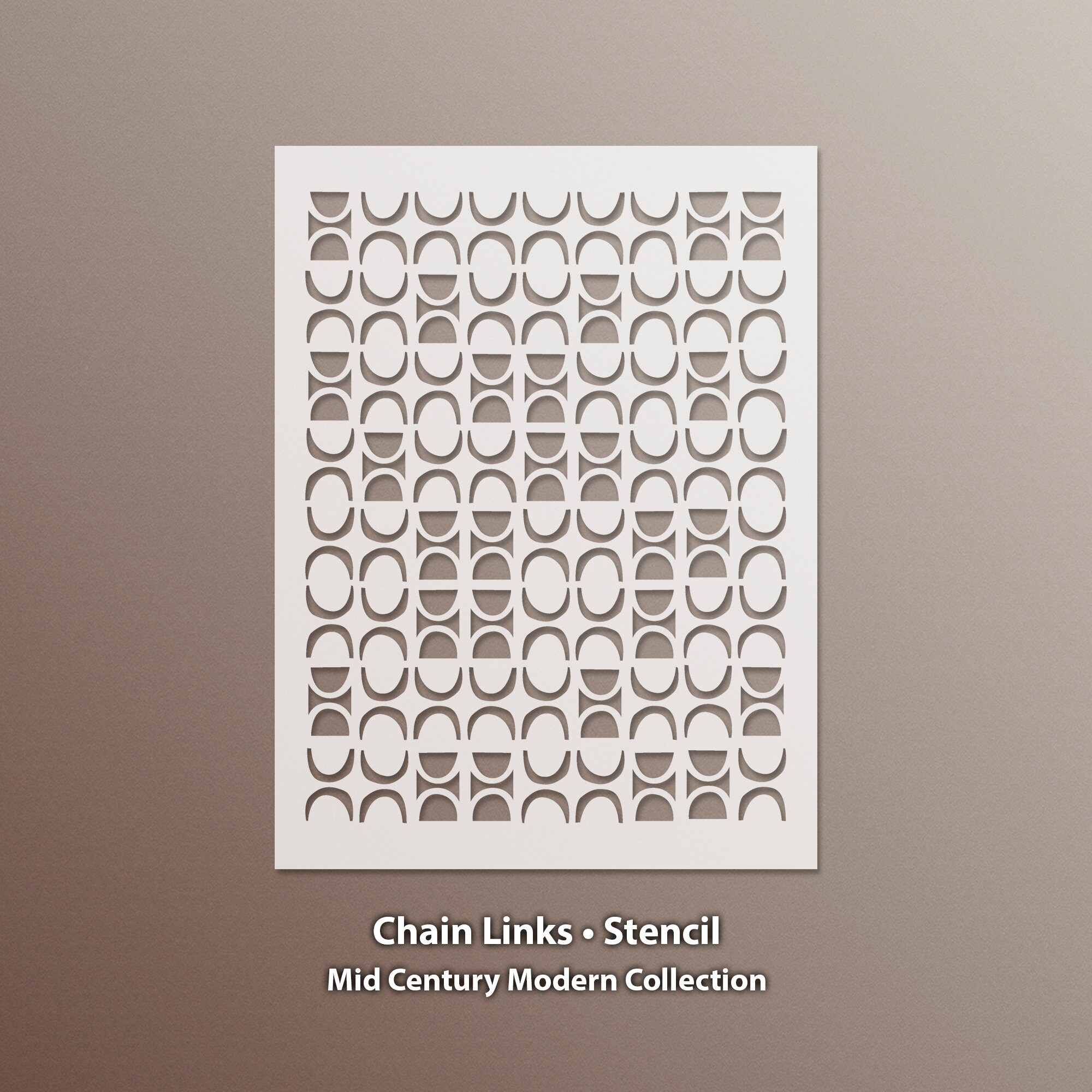 Chain Links Stencil Mid Century Modern Design Collection | Etsy