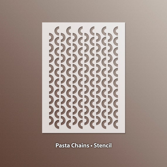 Pasta Chains Stencil | Etsy