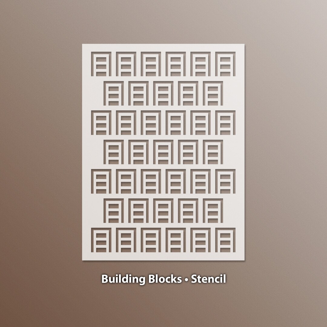 Building Blocks Stencil - Etsy