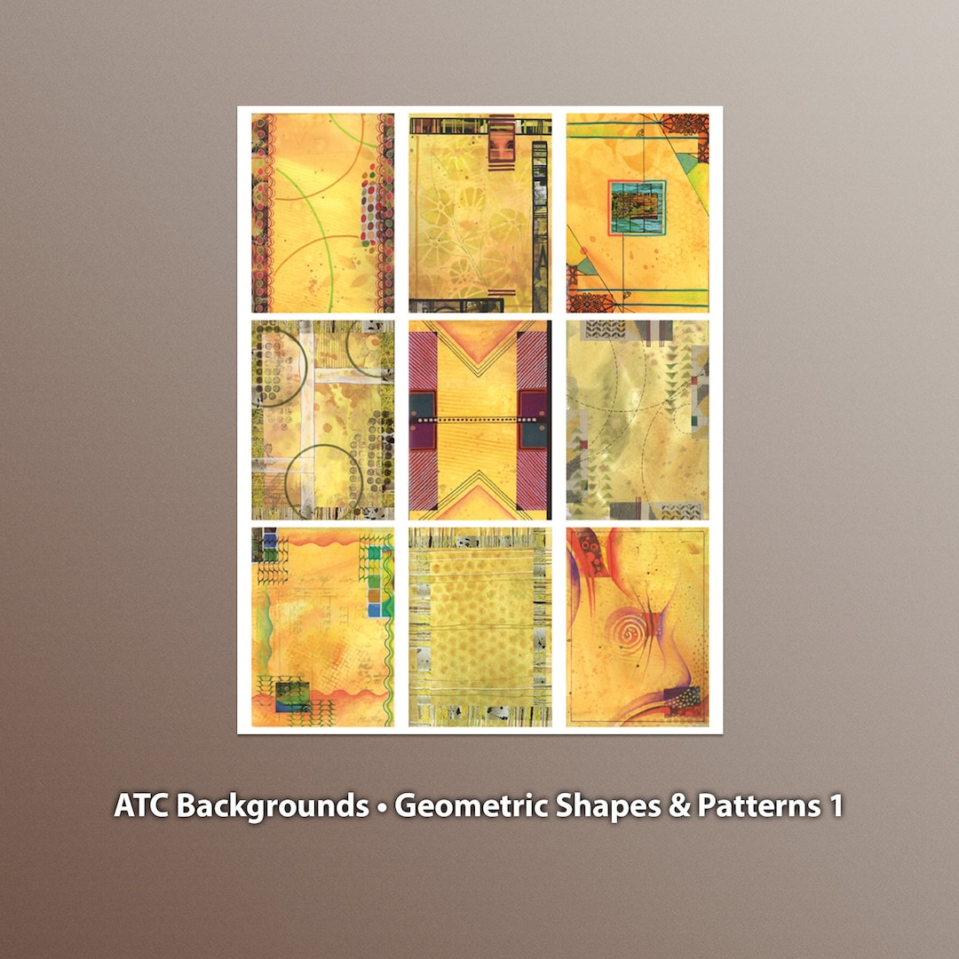 ATC Backgrounds, Digital Download, Geometrics No. 1 - Etsy