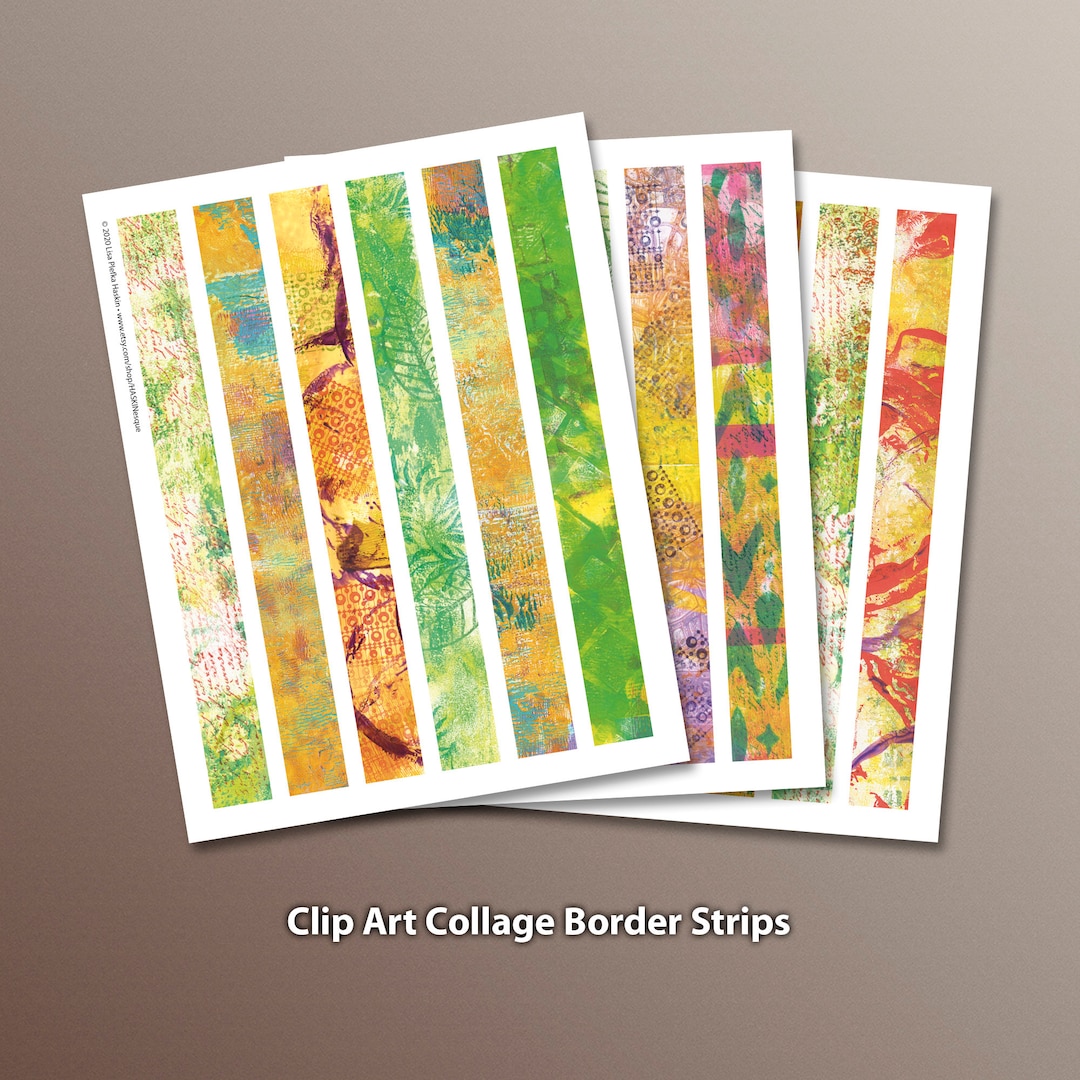 Collage Border Strips, Digital Download - Etsy
