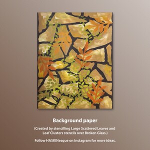 Scattered Leaves Stencil - Etsy