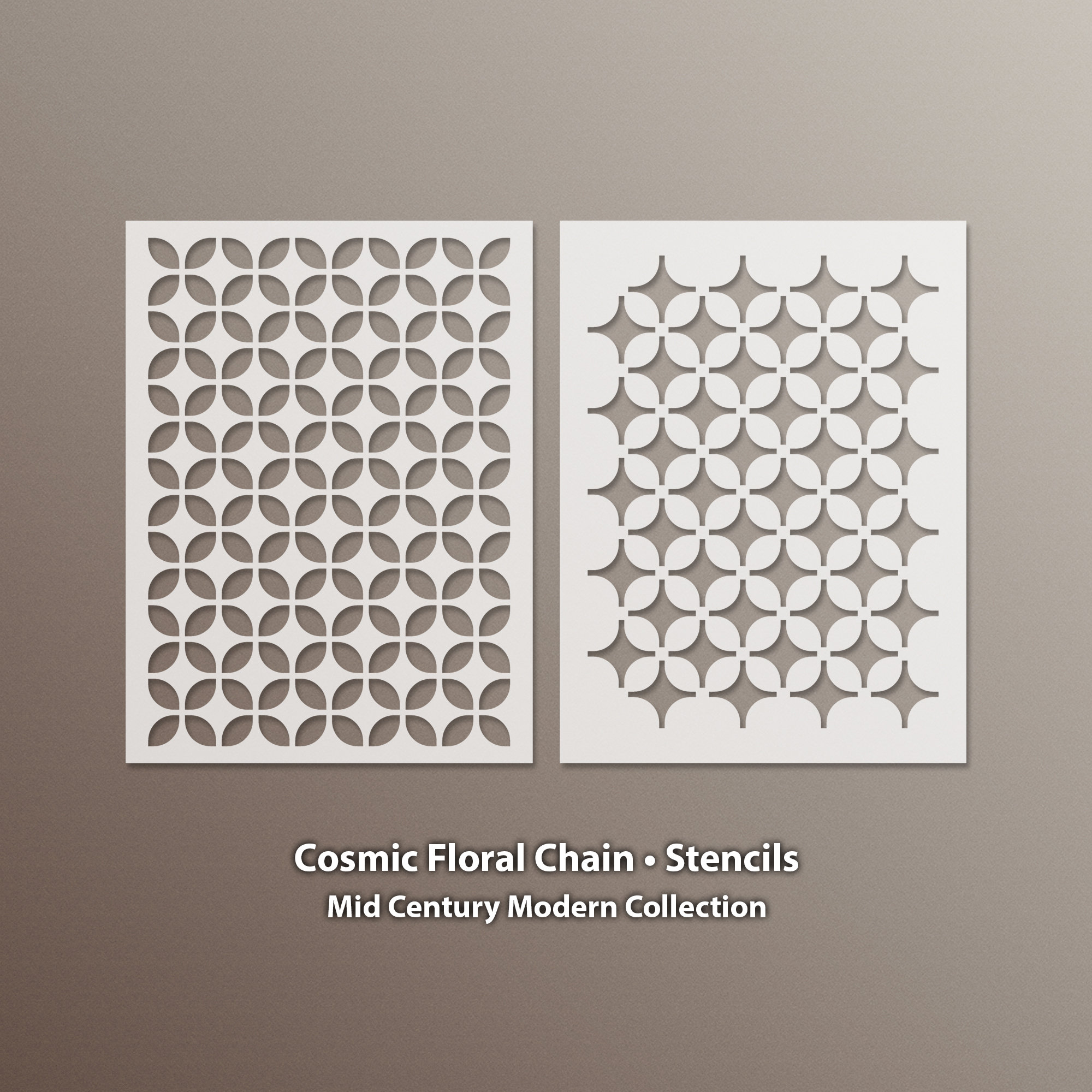 Mid Century Design Stencils - Etsy