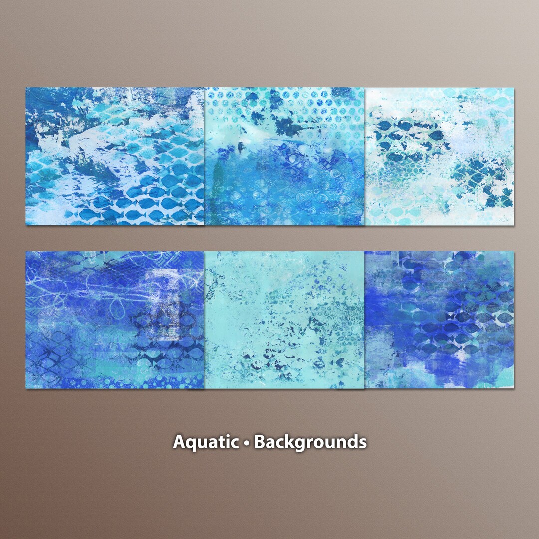 Aquatic Backgrounds for Zines, Journals, Collage • Digital Downloads - Etsy