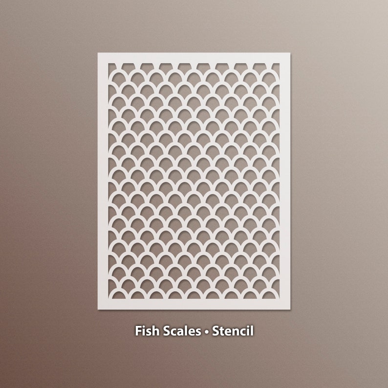 Fish Scales Stencil - Etsy