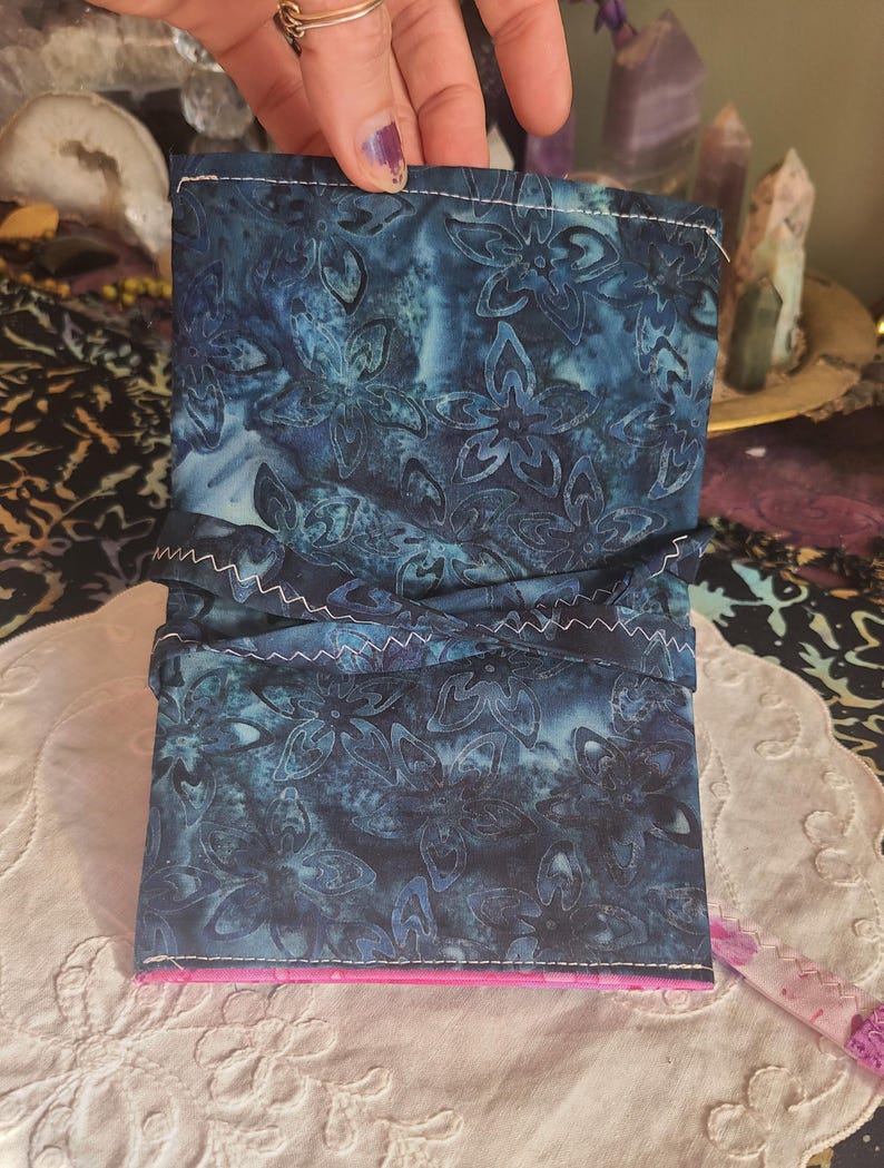 Pink Blue Floral Modern Tarot Deck Wrap Oracle Pouch - Etsy