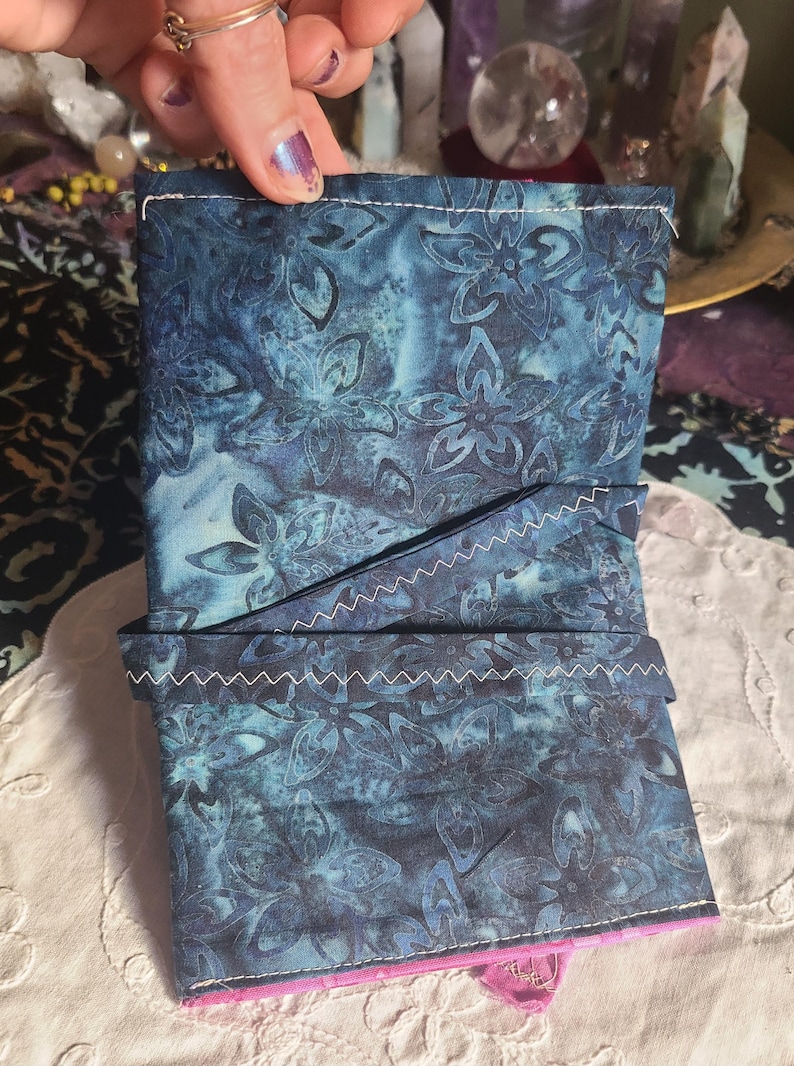 Pink Blue Floral Modern Tarot Deck Wrap Oracle Pouch - Etsy