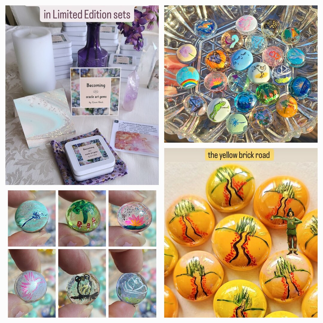 Illuminated Hand-painted Oracle Set becoming Art Gems Limited Edition ...