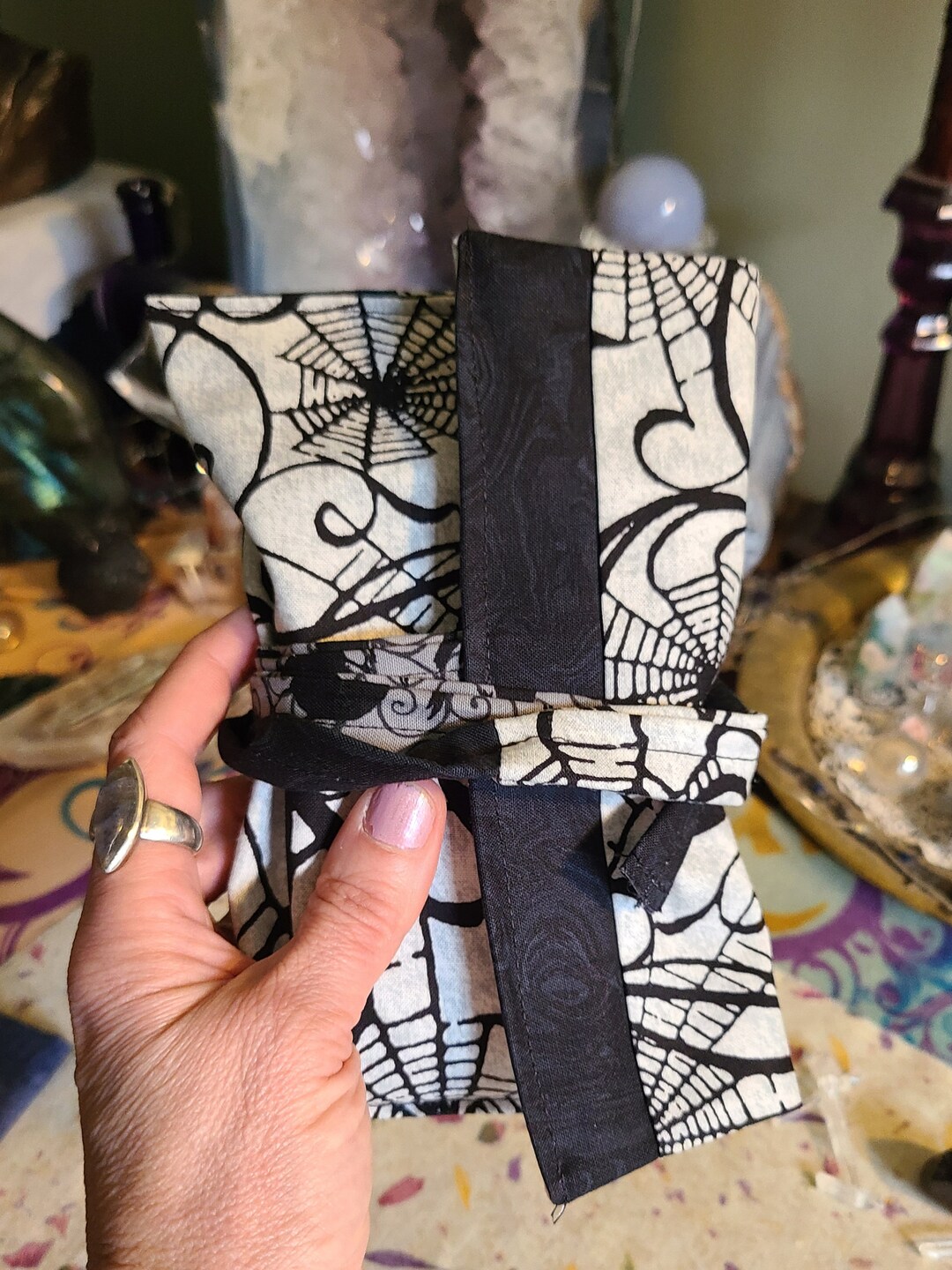 Gothic Spider Webs Crows Tarot Deck Wrap Oracle Pouch Altar Cloth - Etsy