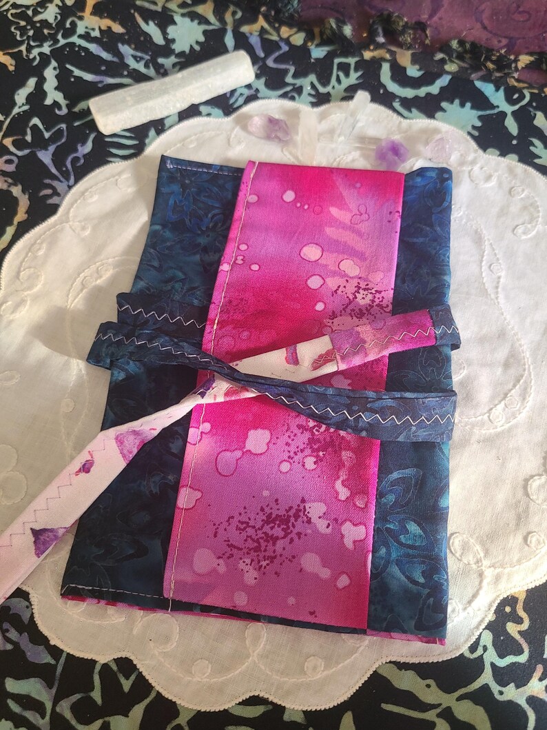 Pink Blue Floral Modern Tarot Deck Wrap Oracle Pouch - Etsy