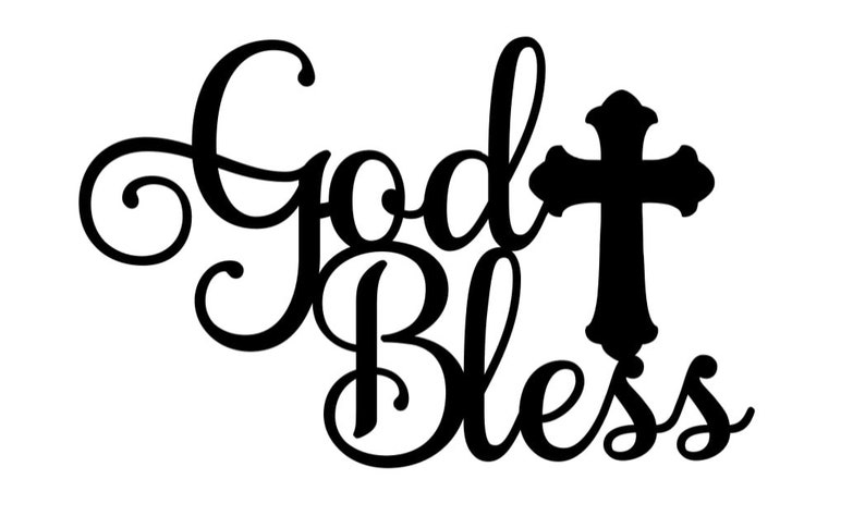 God Bless Cake Topper SVG - Etsy