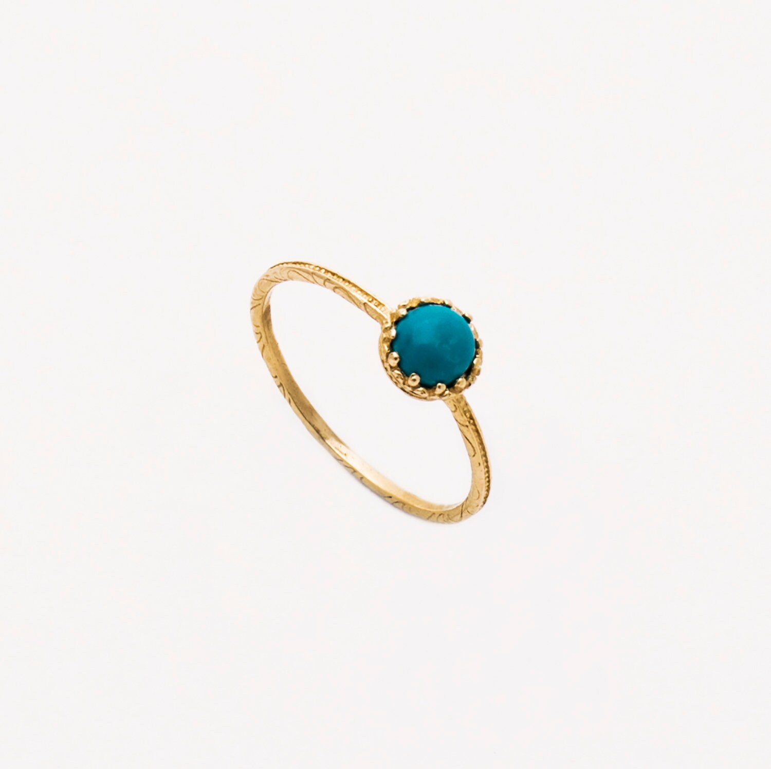 Turquoise Ring Gold Dainty Ring Gemstones Ring 14K Gold | Etsy