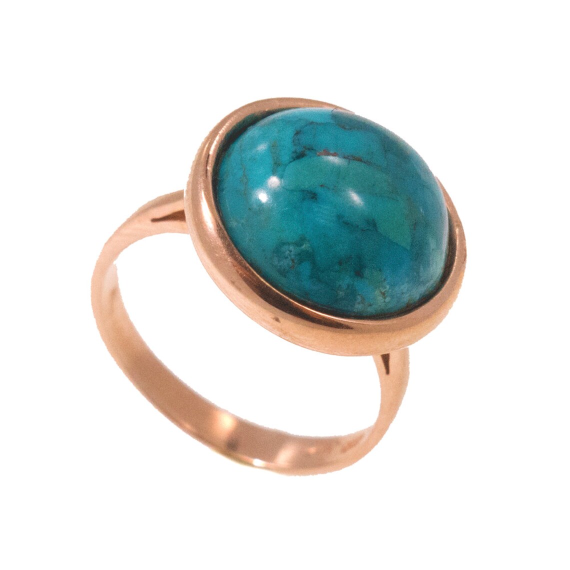 14K Gold Turquoise Ring Turquoise Gold Ring Solid Gold Ring | Etsy
