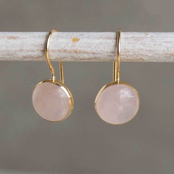 Rose Quartz Earrings - Etsy