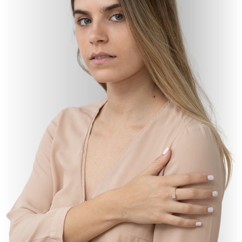 14K Gold Opal Square Ring October Birthstone Fire Opal Ring - Etsy