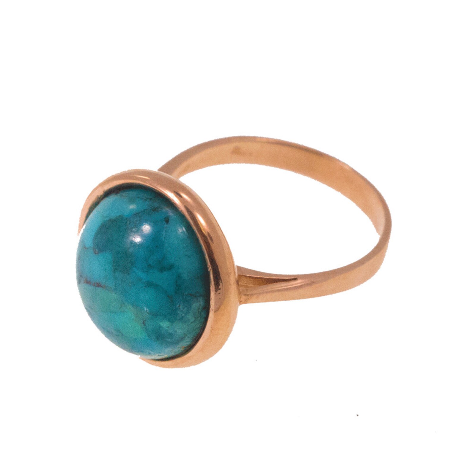 14K Gold Turquoise Ring Turquoise Gold Ring Solid Gold Ring | Etsy