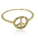 14K Solid Yellow Gold Peace Sign Ring, Boho Style, Delicate Ring ...