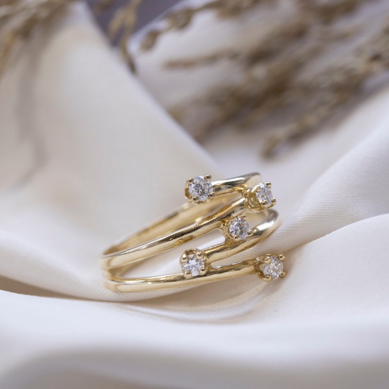 Modern Gold Ring - Etsy