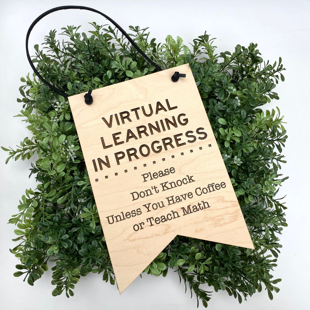 Virtual Learning in Progress Door Sign Please Dont Knock - Etsy