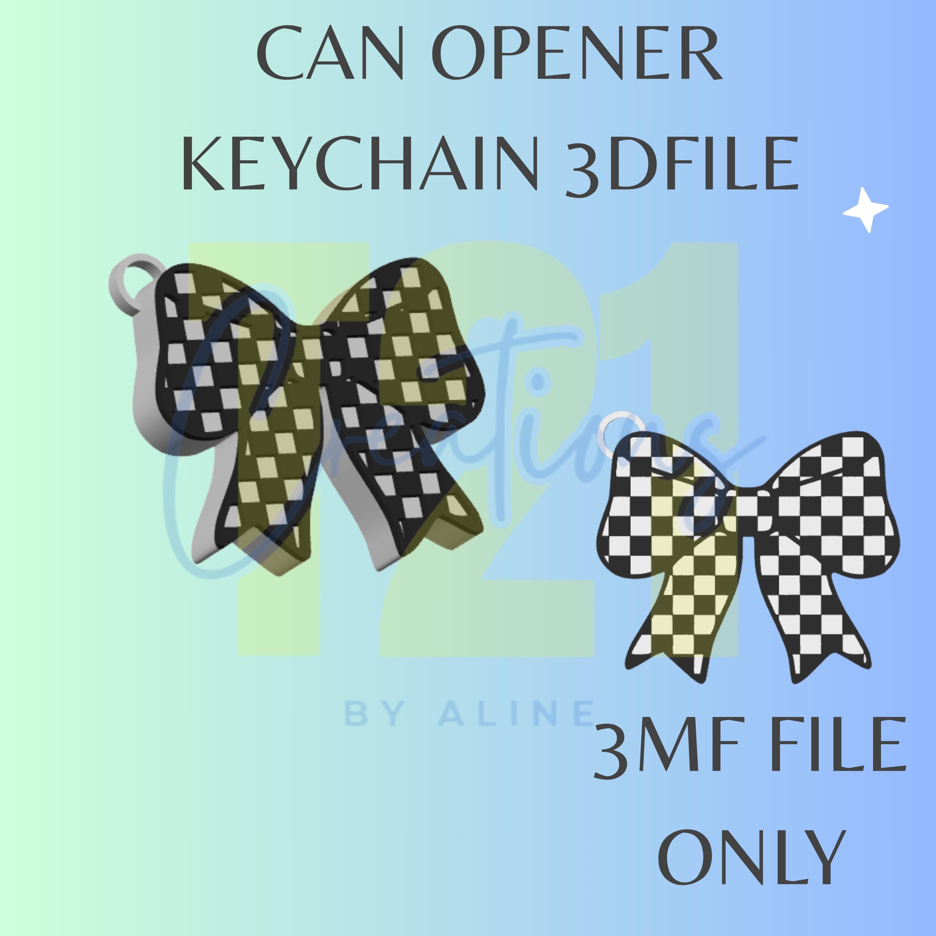 Checkered Bow Can Opener 3D 3MF File Download - Etsy