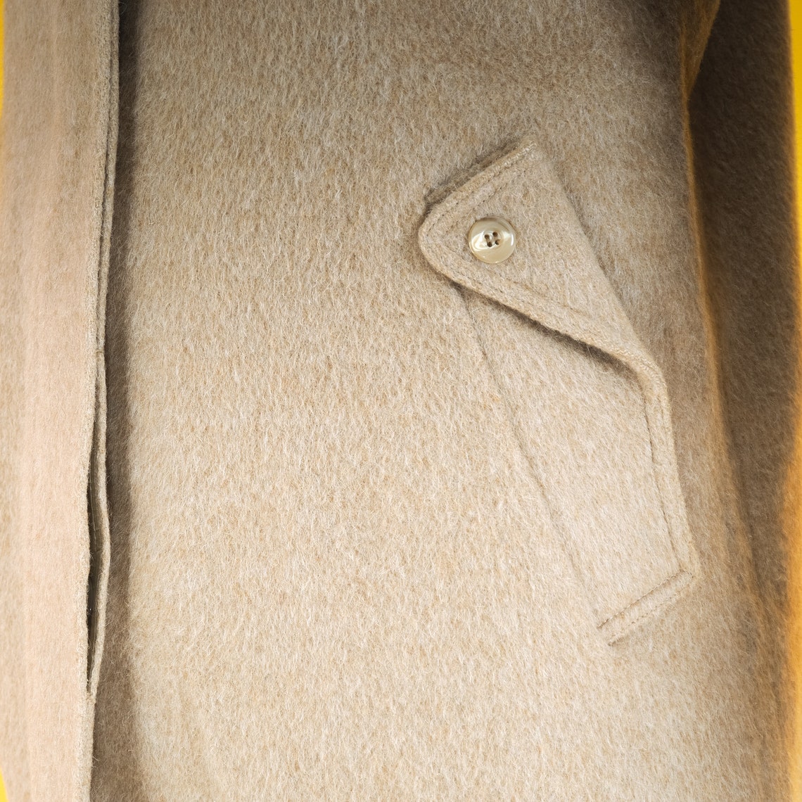 Vintage Women Beige Wool Coat/ Classic English Overcoat/ Long | Etsy