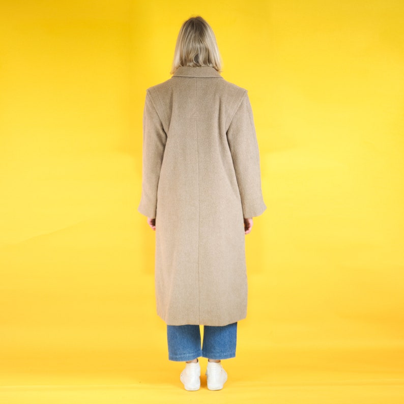 Vintage Women Beige Wool Coat/ Classic English Overcoat/ Long Women ...