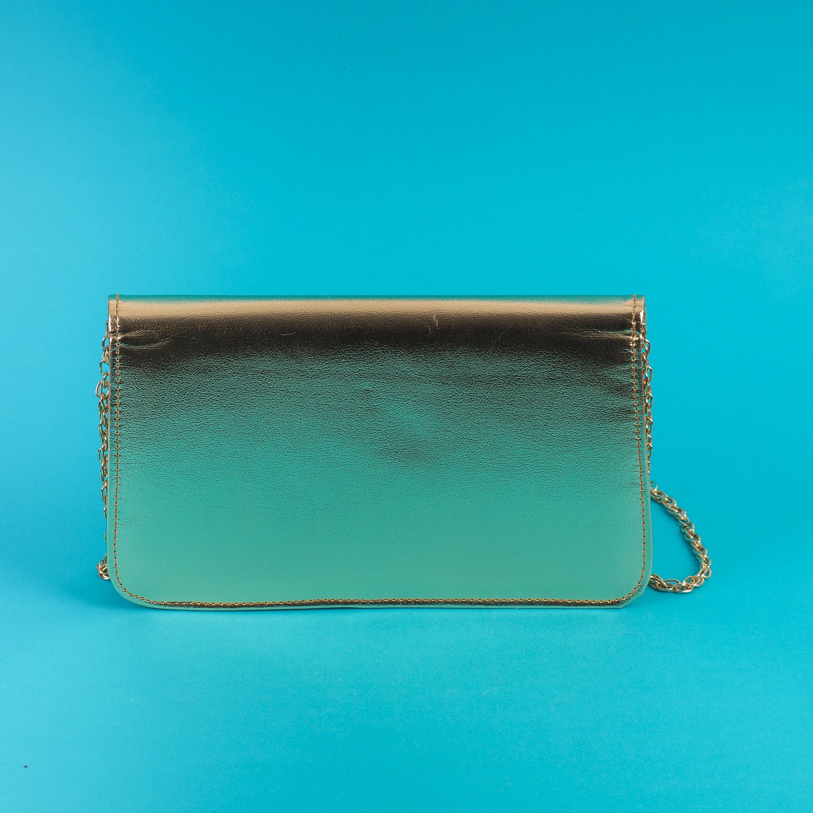 Vintage Golden Mini Shoulder Bag/ Retro Handbag/ Shiny Glossy Brilliant ...