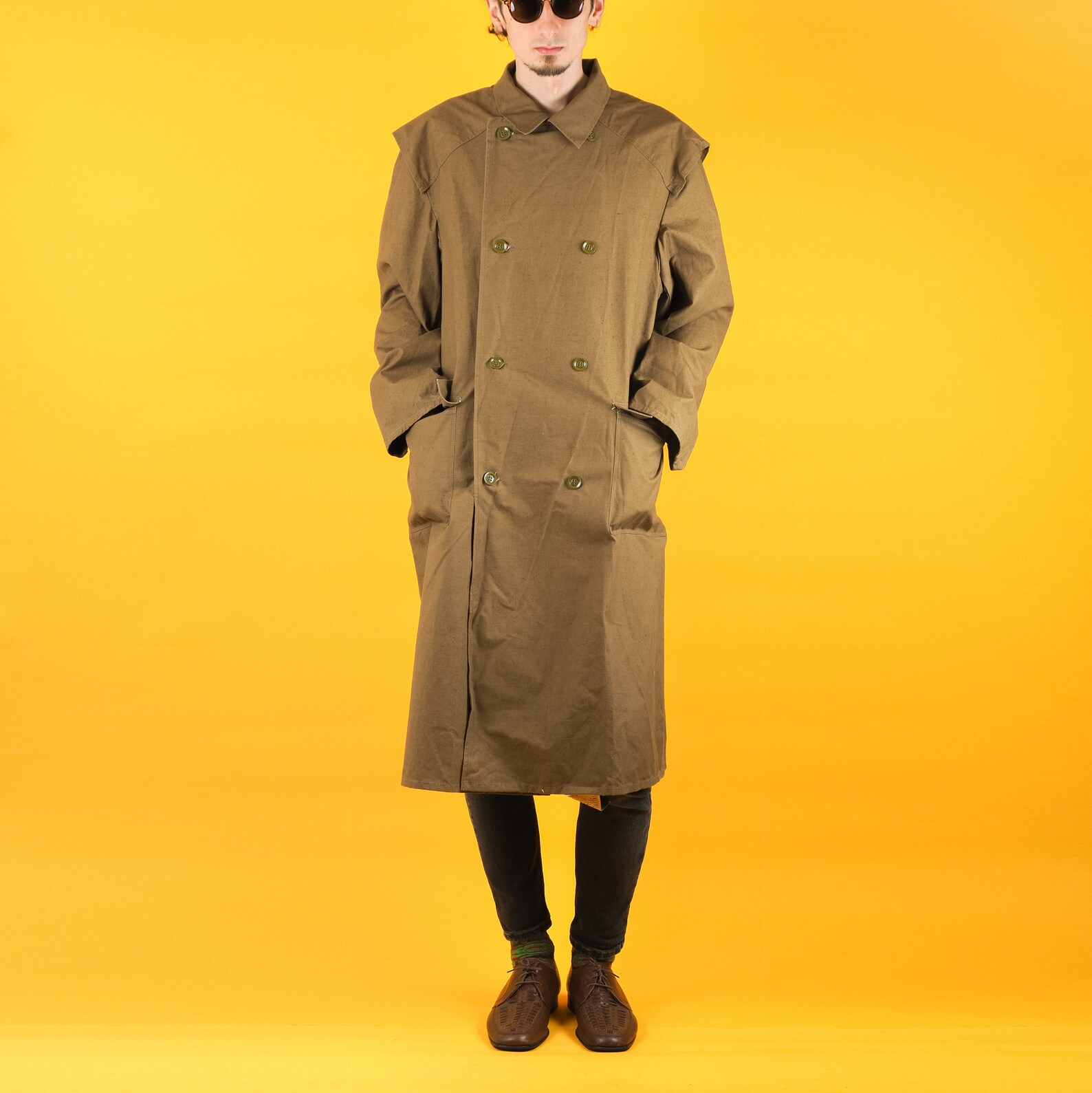 Vintage Soviet Army Coat/ Military Brezent Jacket Cloak/ | Etsy