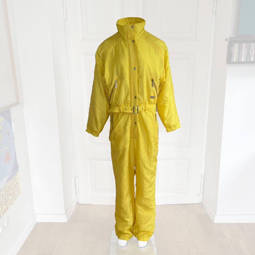 Vintage Yellow Arctic Story Ski Suit/ Women Snow Suit/ Winter Overall ...