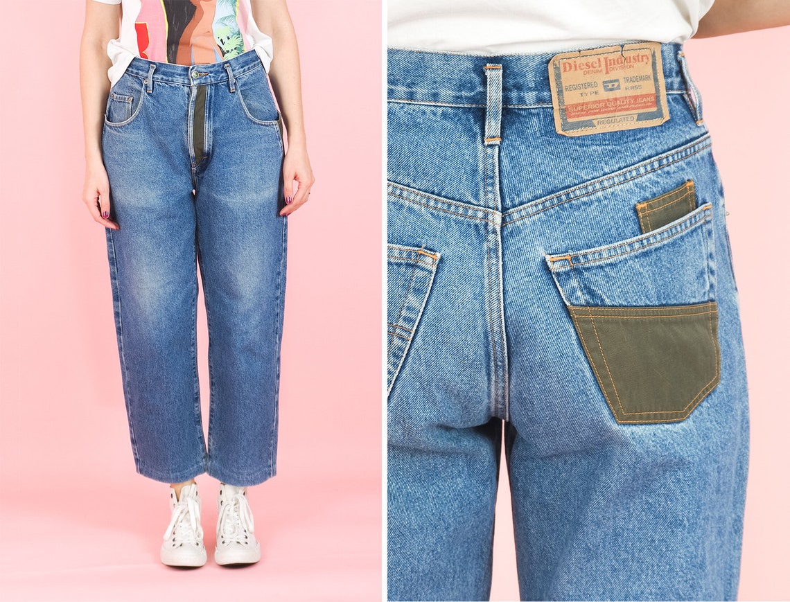 Vintage Diesel Jeans aus den 90er Jahren / High Waist Blue | Etsy